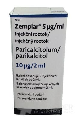 Zemplar 5 mikrogramov/ml injekčný roztok | Schneider lekáreň