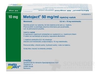 Metoject 50 mg/ml injekčný roztok | Schneider lekáreň